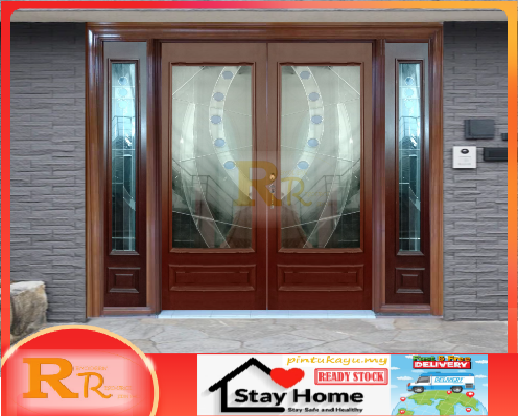 9' x 8' Fix Door Fullset- RRN98-Fix NYATOH SOLID TIMBER DOOR | Wooden ...
